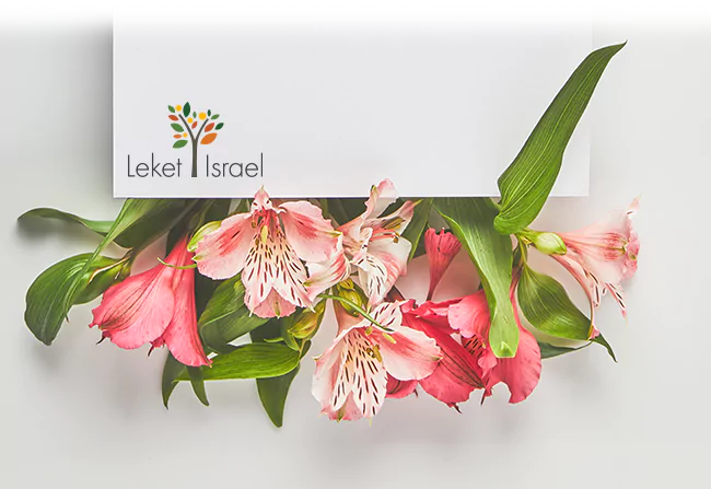 LeketFlowers with a Note - Leket